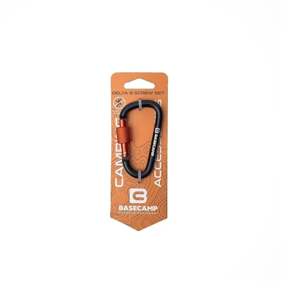 Карабин алюминиевый сервисный Base Camp Delta 8 Screw Set, Black (BCP ...